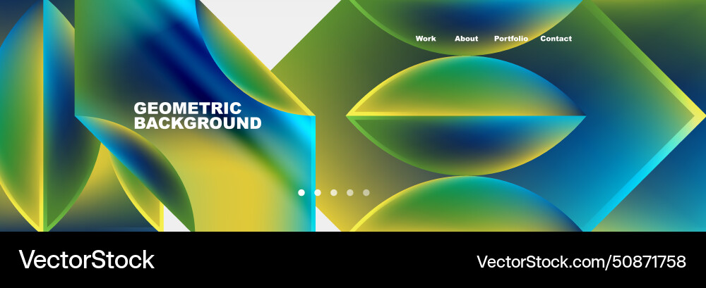 Abstract geometric shapes web design page Vector Image