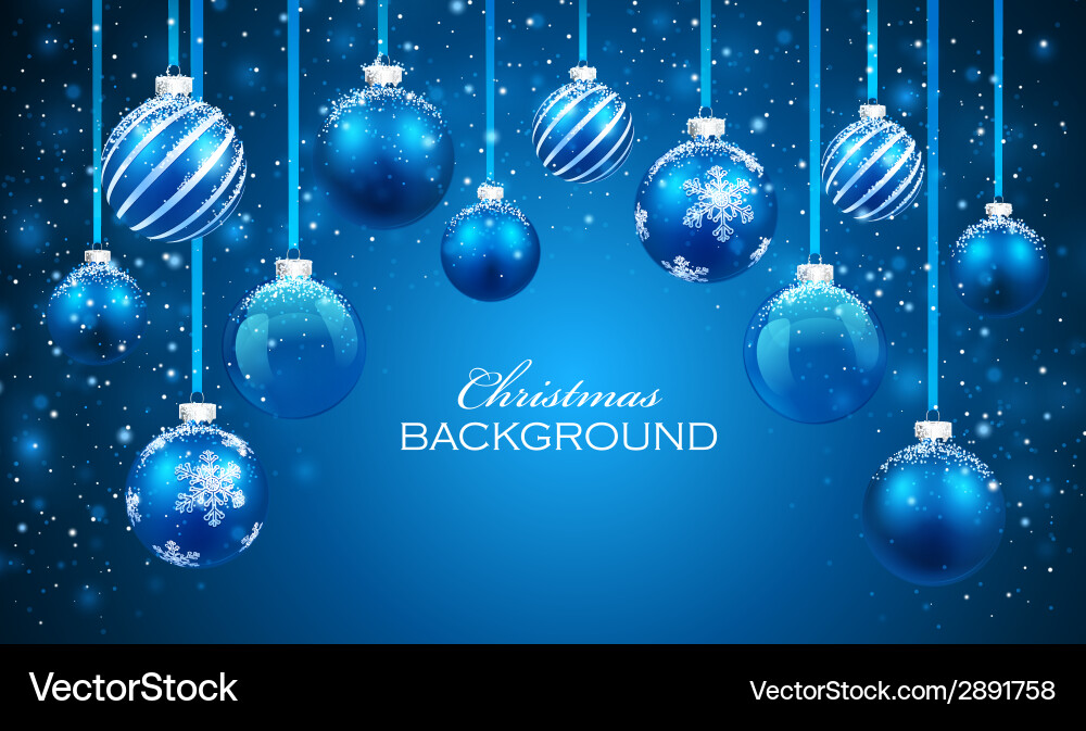 Christmas Ball Background Royalty Free Vector Image