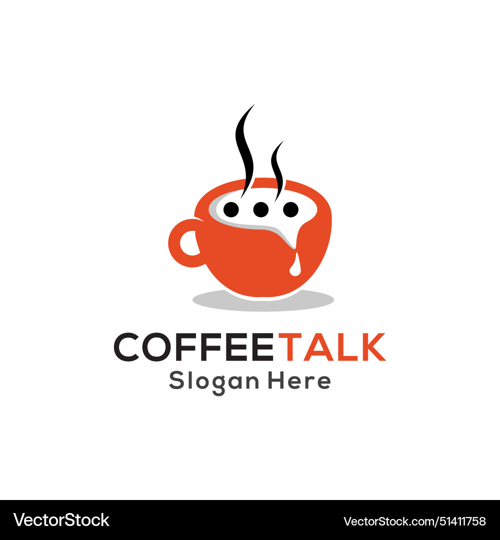 Coffee talk logo design Royalty Free Vector Image