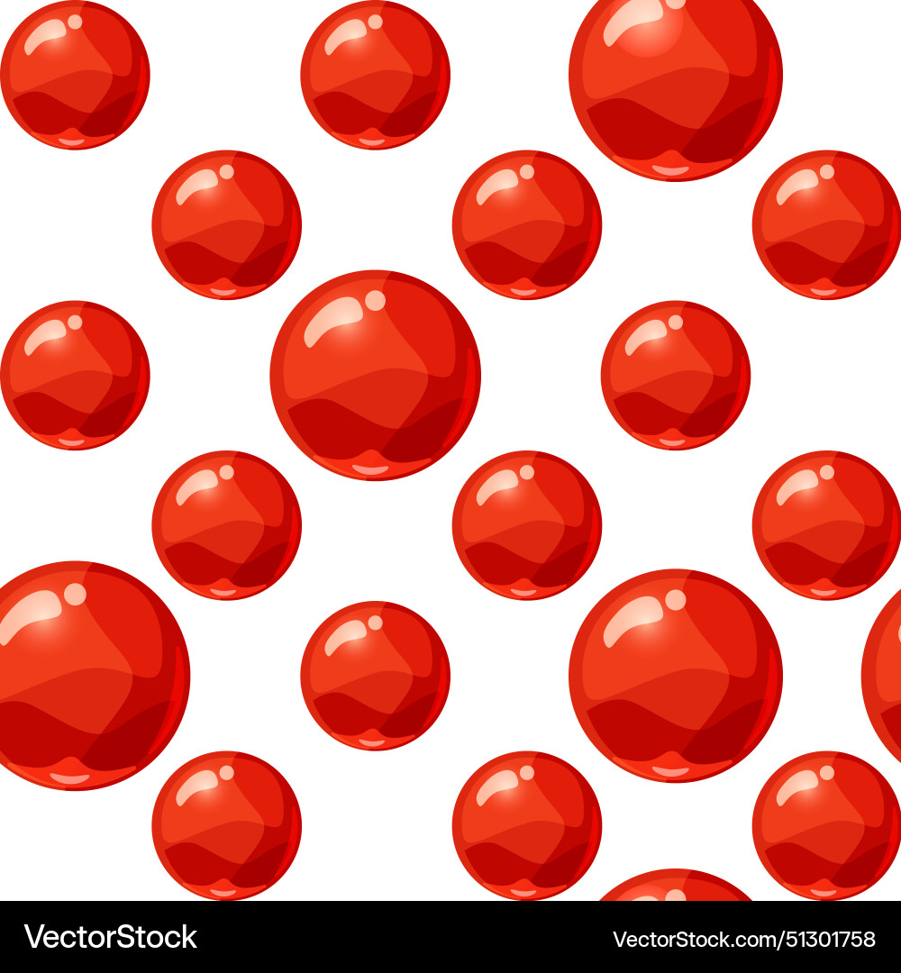 Colorful balls red seamless pattern Royalty Free Vector
