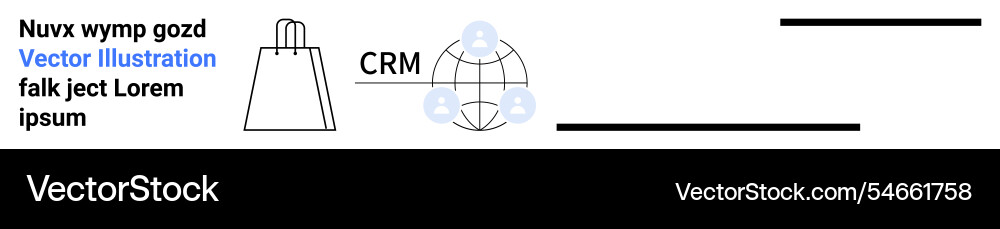 Digital marketing concept featuring crm Royalty Free Vector