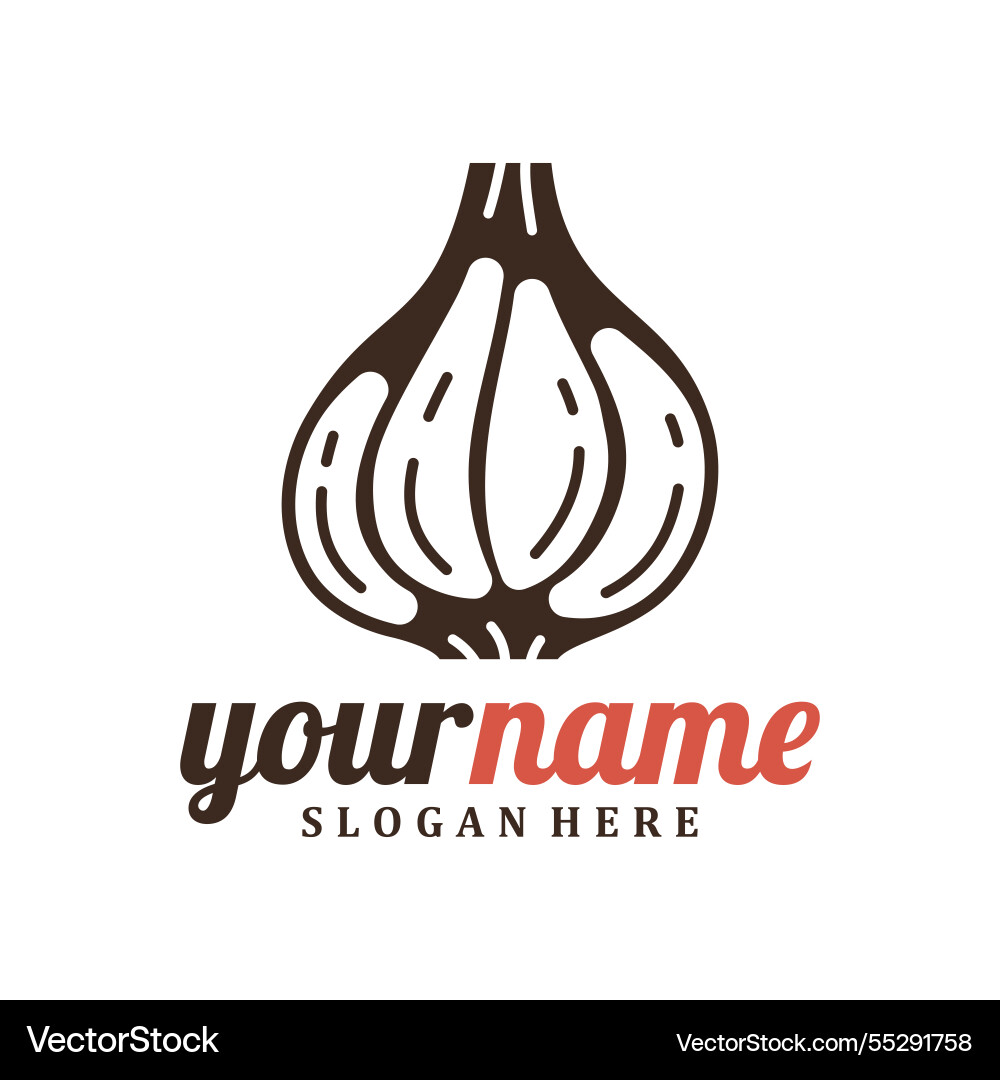 Garlic logo design concept creative Royalty Free Vector