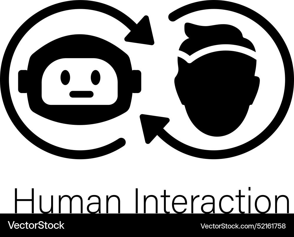 Human interaction Royalty Free Vector Image - VectorStock