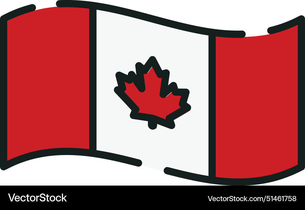Isolated canada flag icon Royalty Free Vector Image