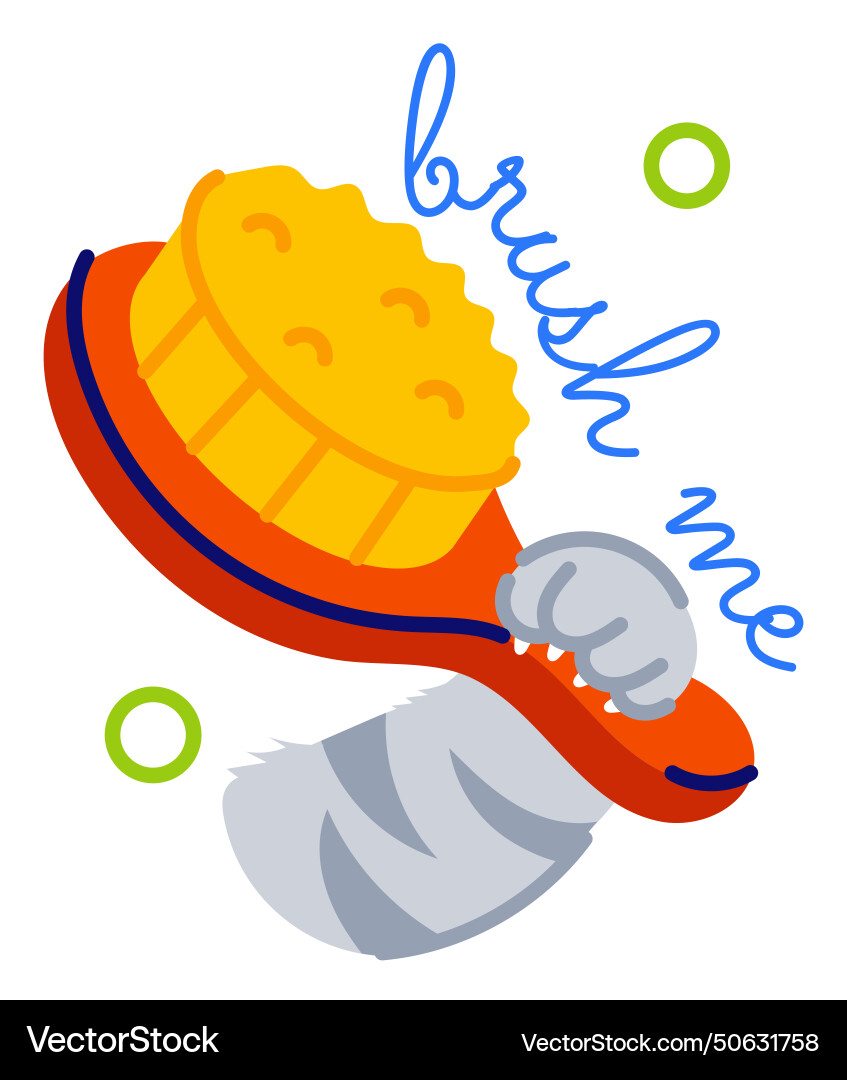 Pet brush Royalty Free Vector Image - VectorStock