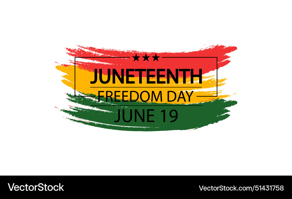 Remembering juneteenth an emblematic celebration Vector Image