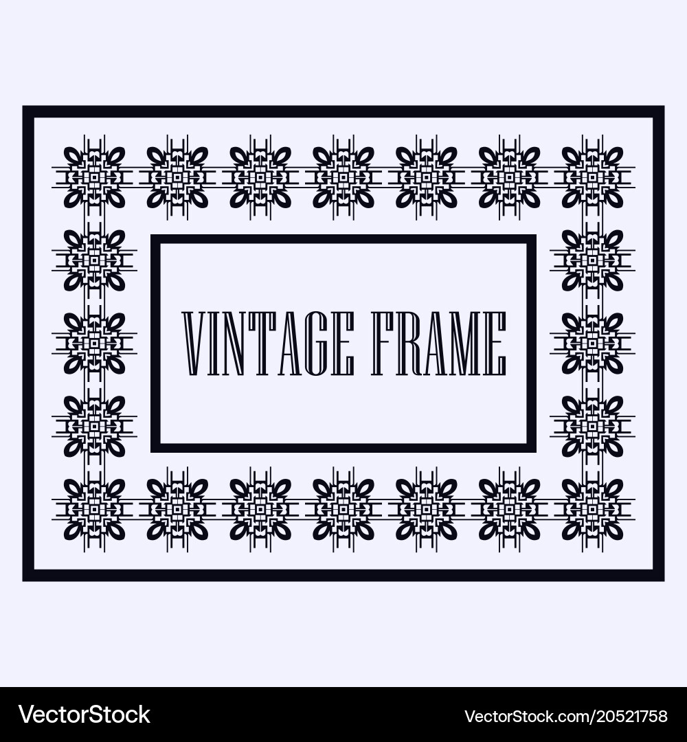 Vintage ornamental frame Royalty Free Vector Image