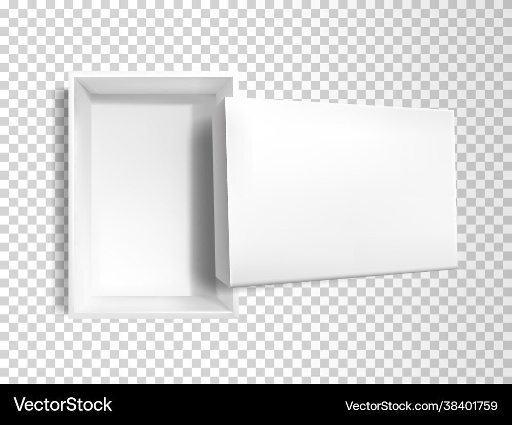 3d realistic white empty box mock-up Royalty Free Vector