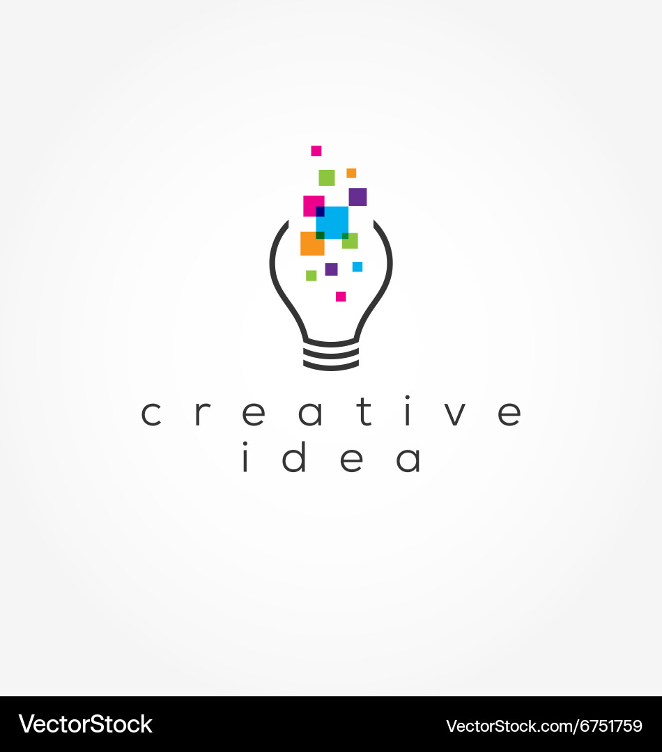 Bright Idea Logo Template Royalty Free Vector Image