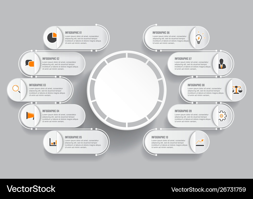 Business data visualization process paper chart Vector Image