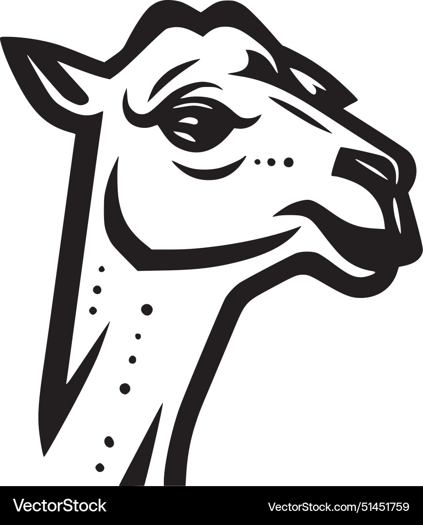 Camel - minimalist and flat logo Royalty Free Vector Image