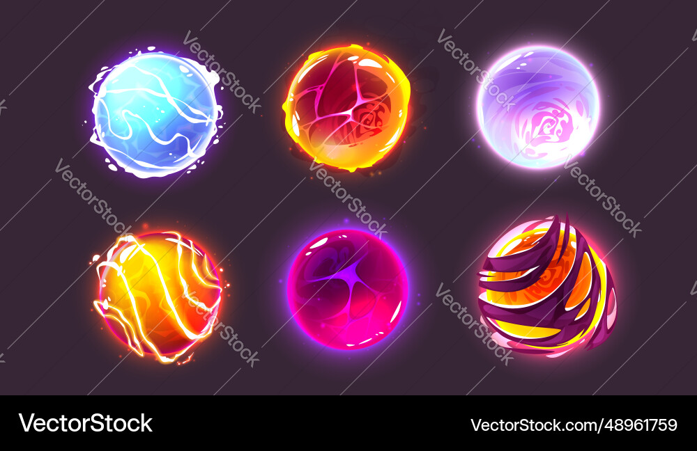 Crystal magic ball energy fortune sphere Vector Image