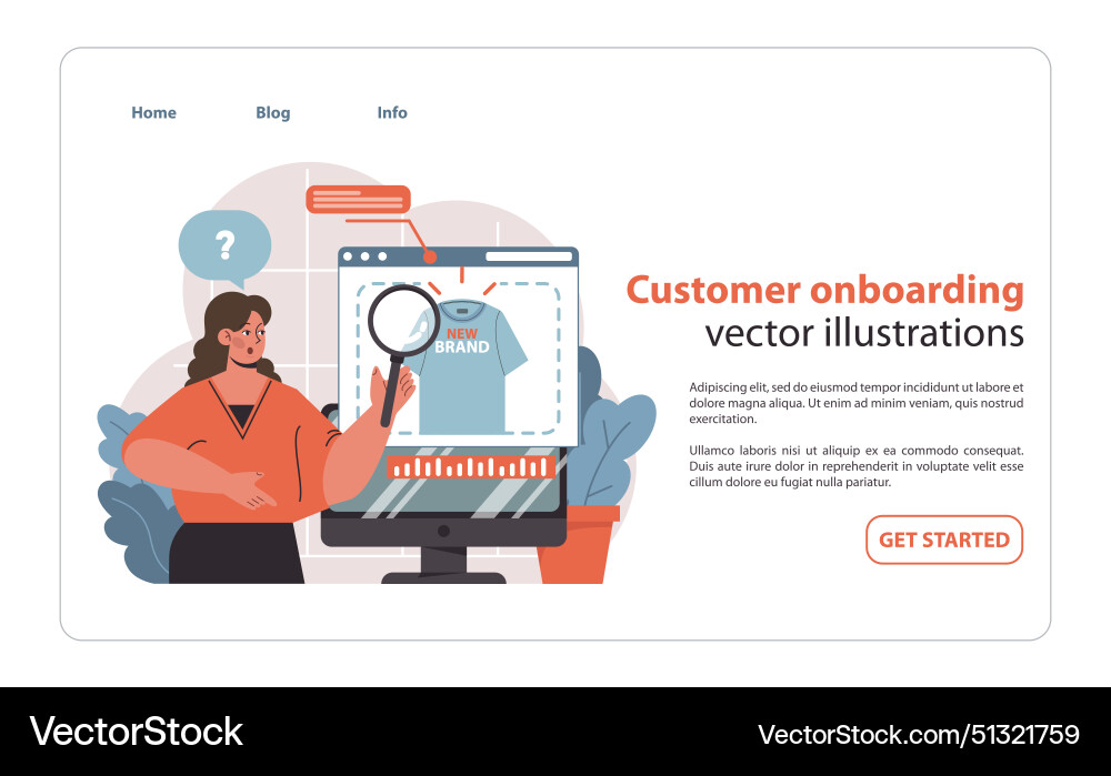 Customer onboarding concept Royalty Free Vector Image
