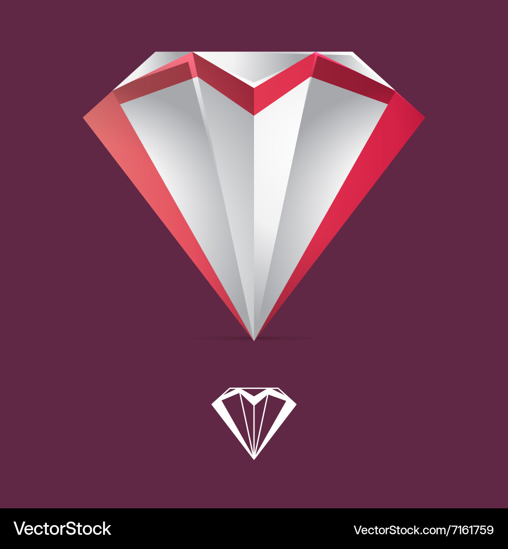 Diamond Letter M Logo Royalty Free Vector Image