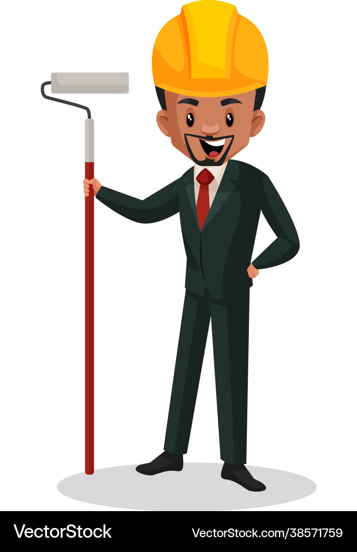 Engineer cartoon character Royalty Free Vector Image