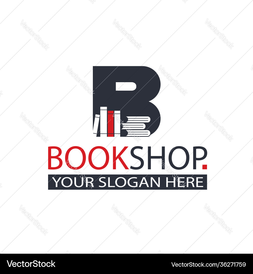 Open Book Store Logo Royalty Free Vector Image