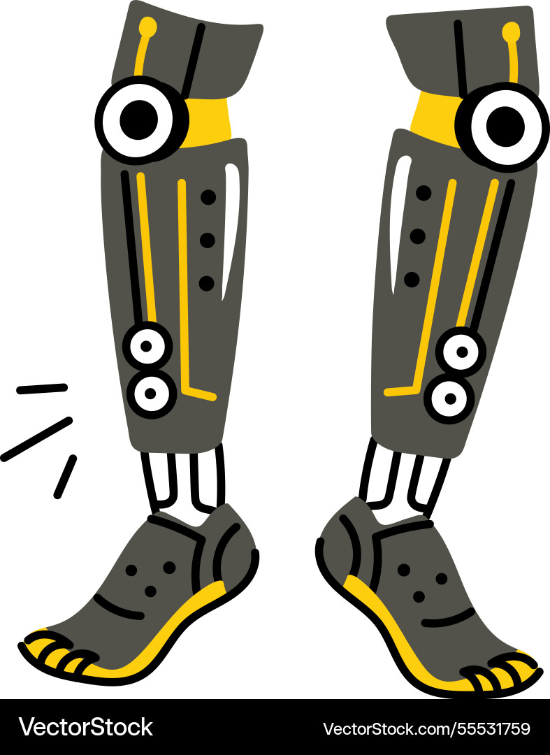 Robotic legs Royalty Free Vector Image - VectorStock