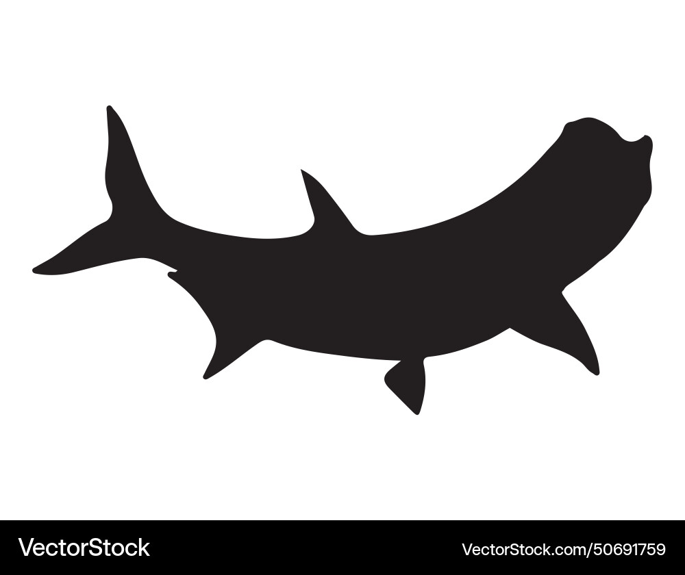 Tarpon fish silhouette art Royalty Free Vector Image Tarpon fish silhouette art Royalty Free Vector Image