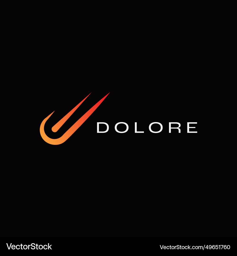 Abstract comet meteor ball logo design Royalty Free Vector