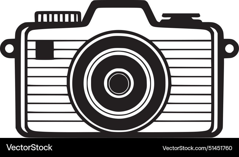 Camera - black and white isolated icon Royalty Free Vector