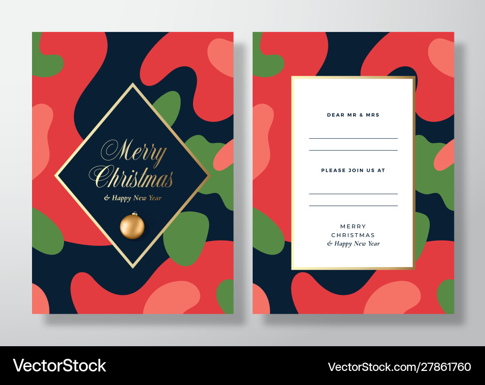 Christmas camo frame abstract invitation Vector Image