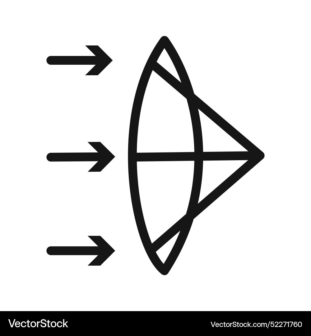 Convex icon black line art logo Royalty Free Vector Image