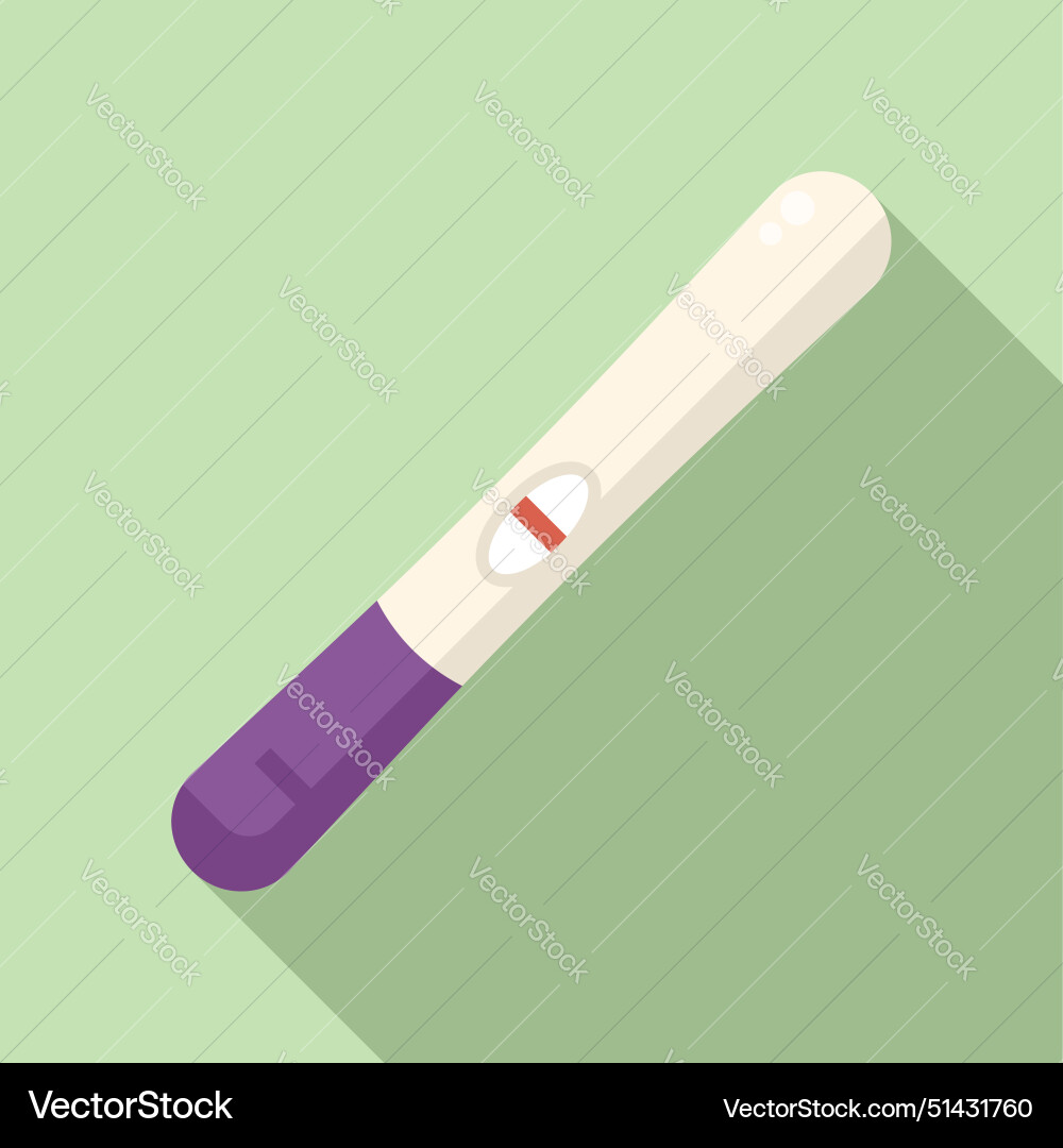 Flat design of pregnancy test Royalty Free Vector Image