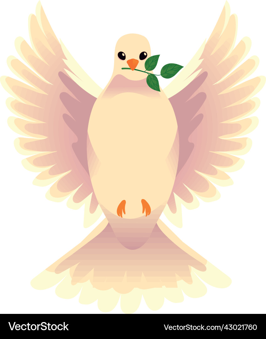 Flying peace dove Royalty Free Vector Image - VectorStock