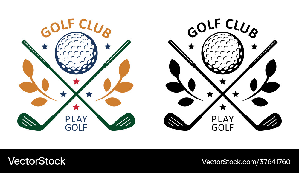 Golf Club Logo Set Royalty Free Vector Image - VectorStock