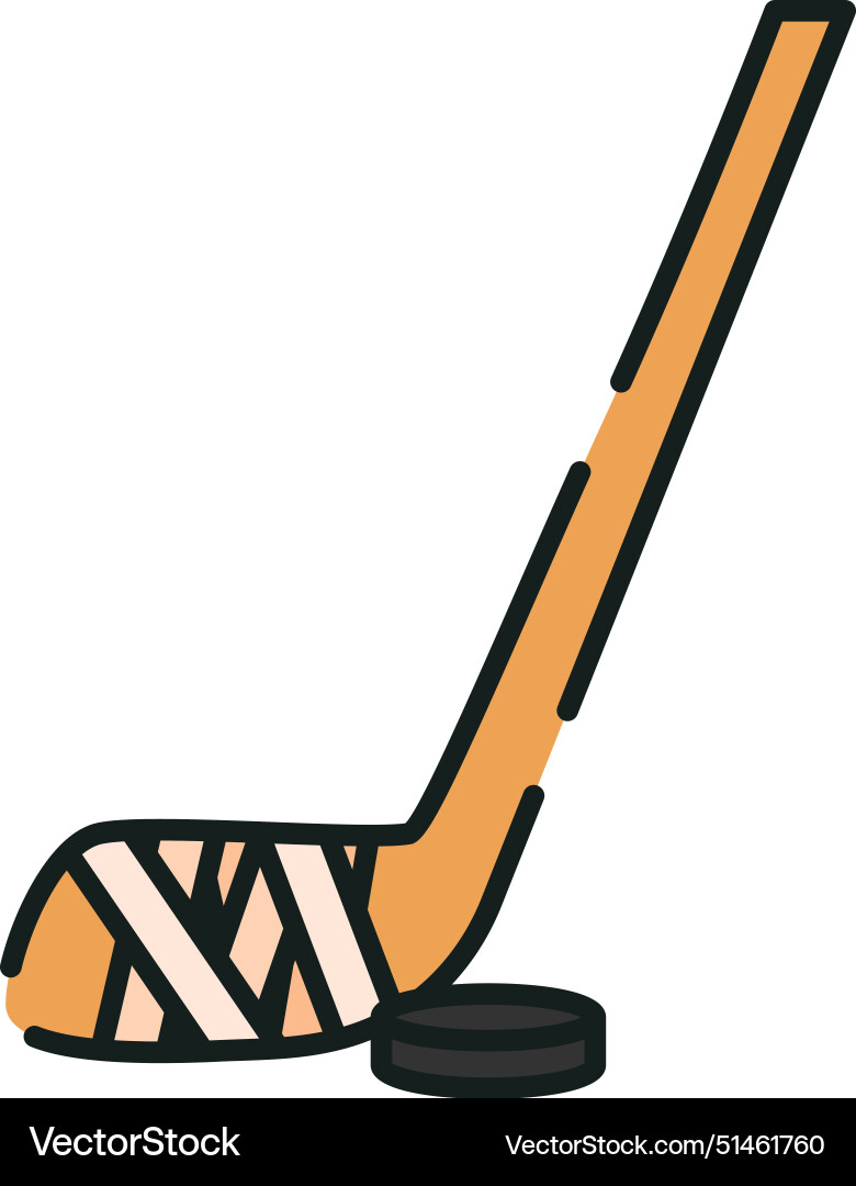 Isolated hockey stick icon Royalty Free Vector Image