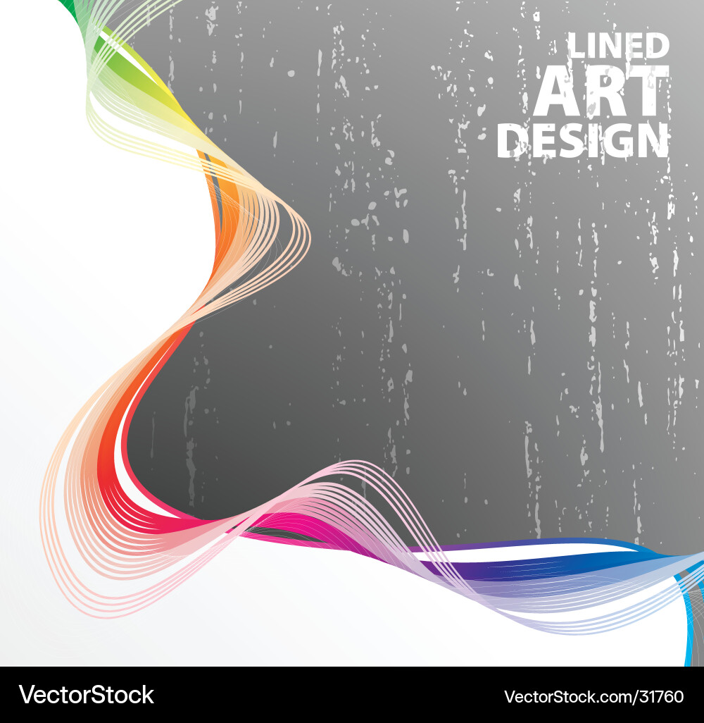 Lined art rainbow flow Royalty Free Vector Image