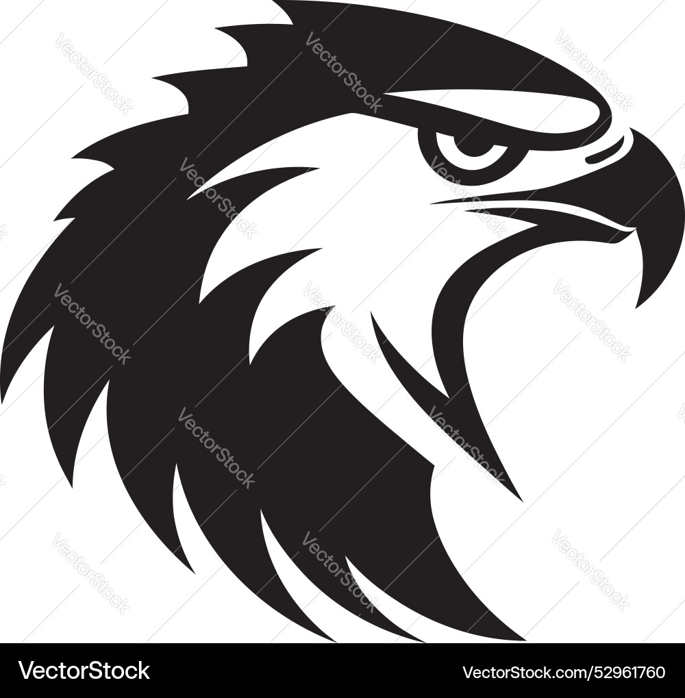 Noble flight black eagle majestic hunter Vector Image
