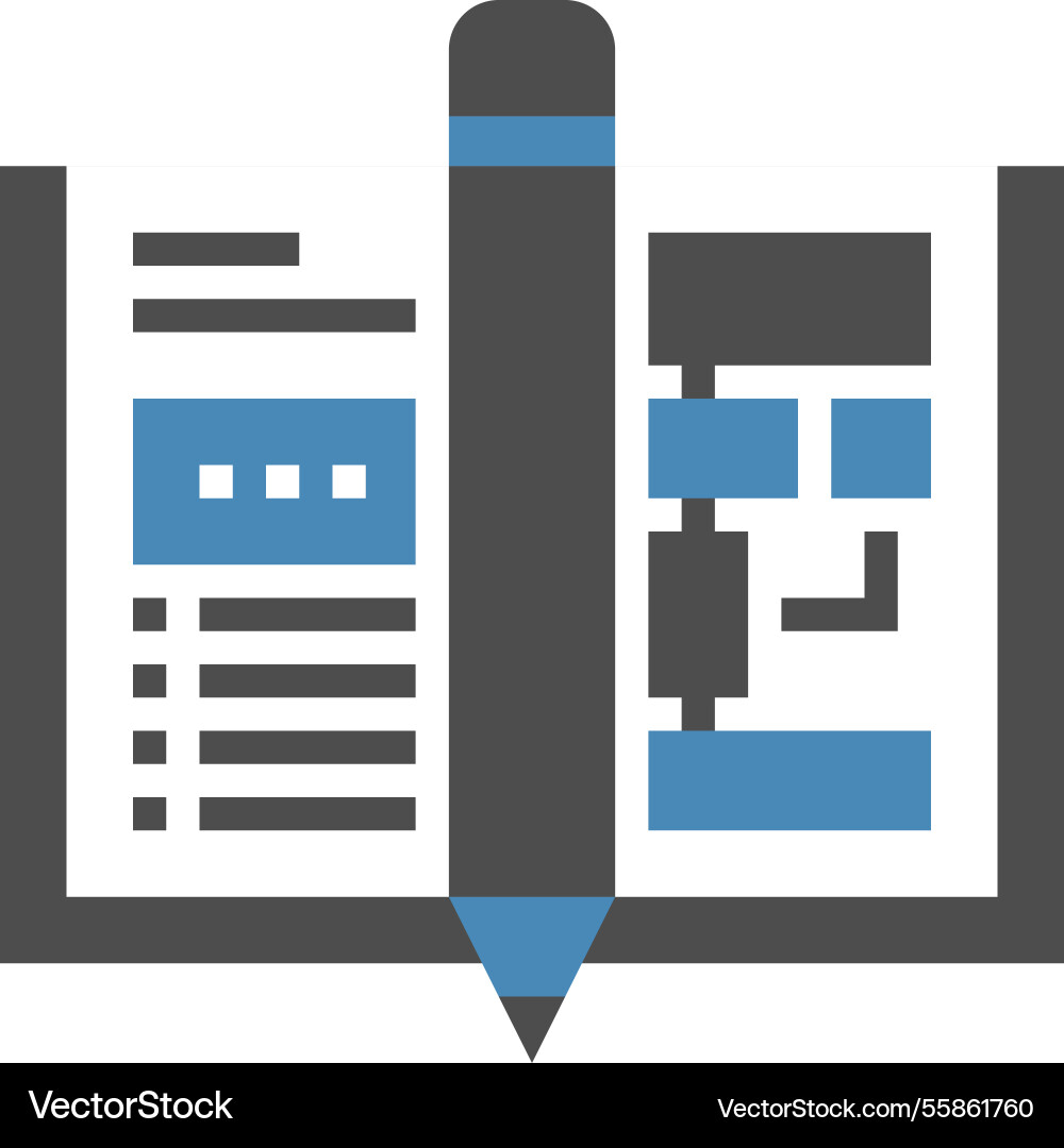 Project planning flat web icon concept Royalty Free Vector