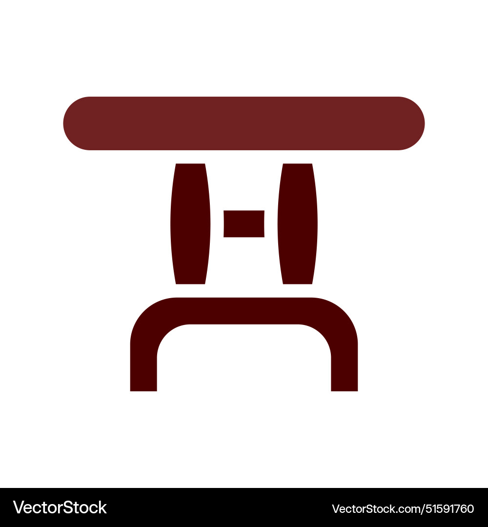 Table icon solid brown Royalty Free Vector Image