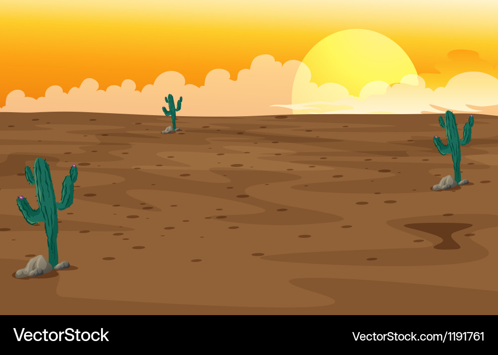 A desert Royalty Free Vector Image - VectorStock