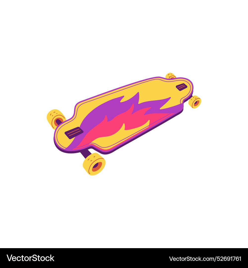 A skateboard in bright Royalty Free Vector Image
