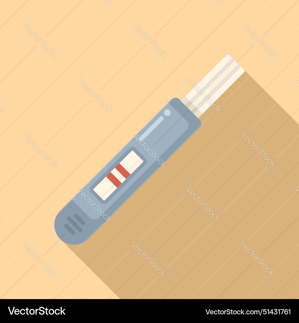 Image of a handheld pregnancy test showing Vector Image