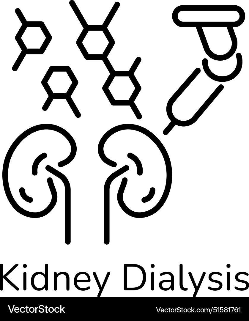 Kidney dialysis Royalty Free Vector Image - VectorStock