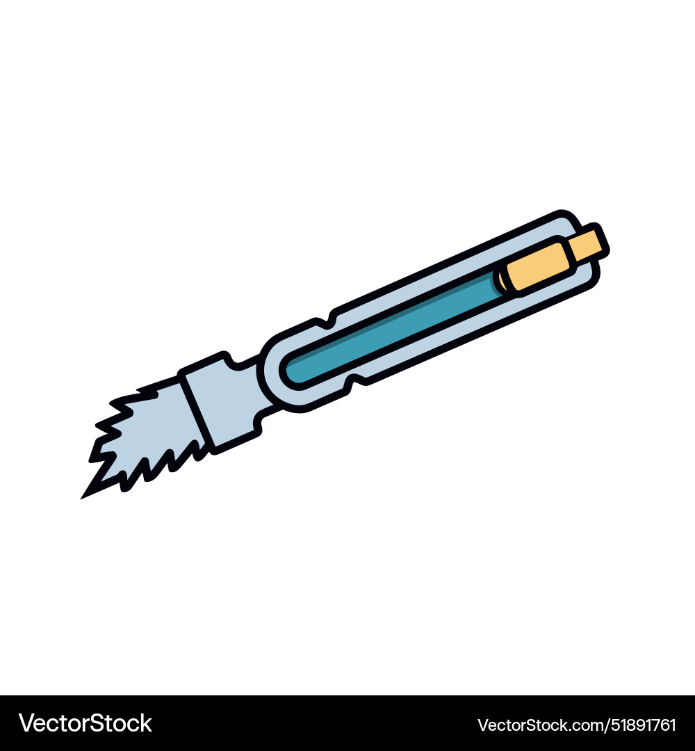 Minimalistic line art key graphic yellow blue Vector Image