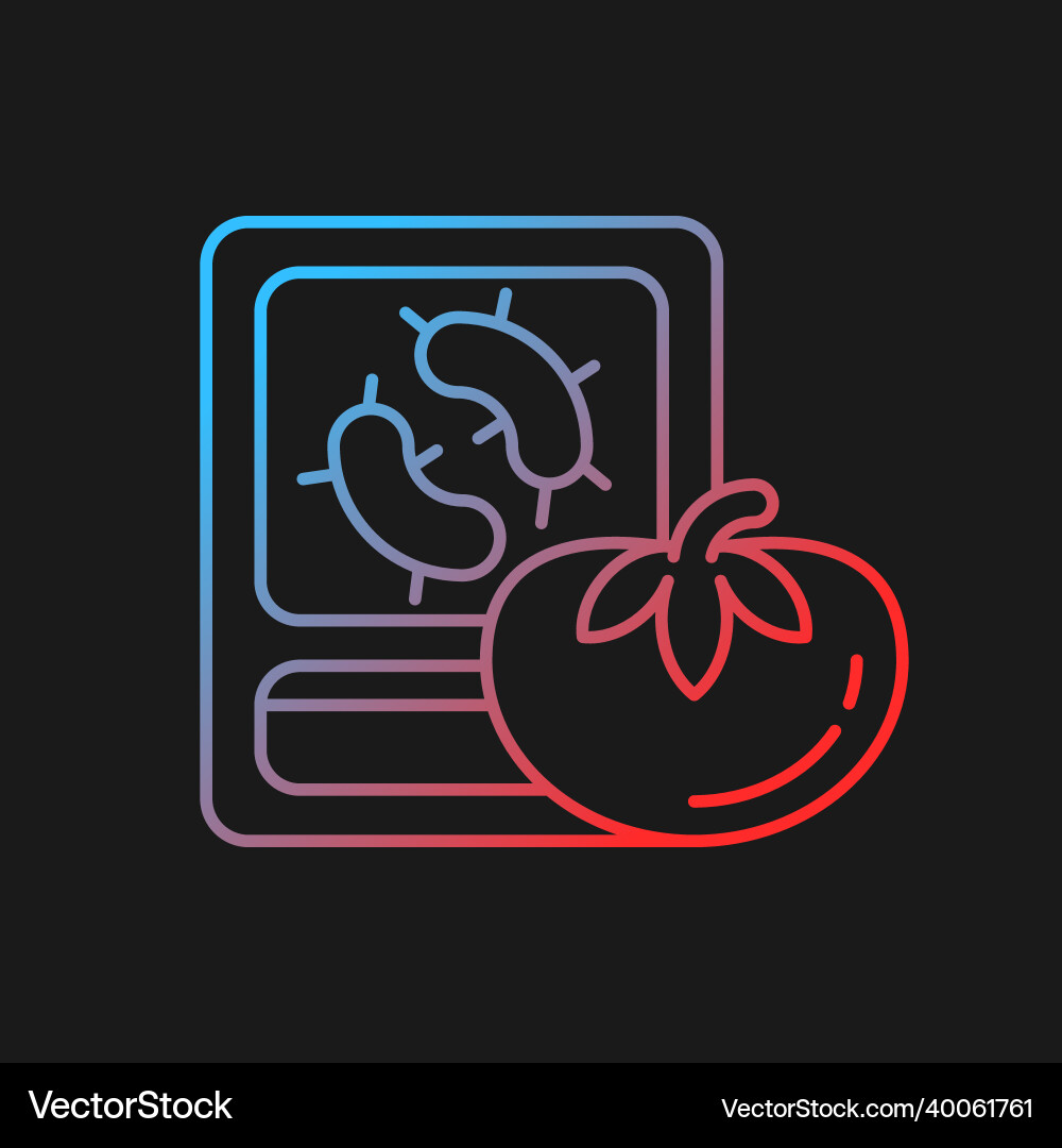 Pcr food testing gradient icon for dark theme Vector Image