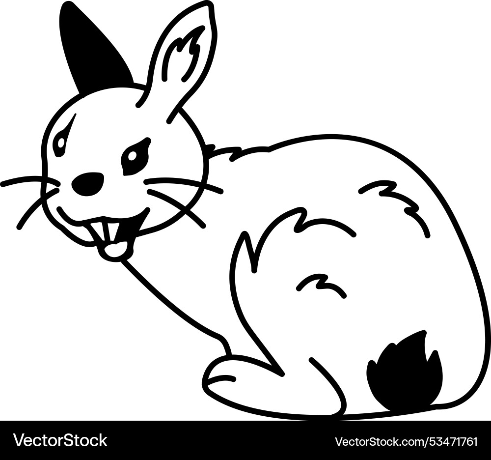 Smiling rabbit Royalty Free Vector Image - VectorStock