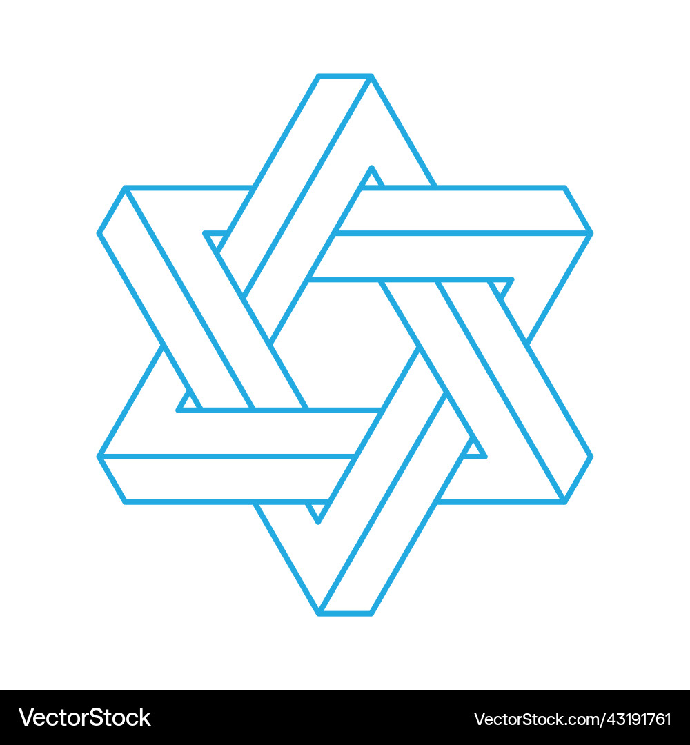 Star of david isolated on white background Vector Image