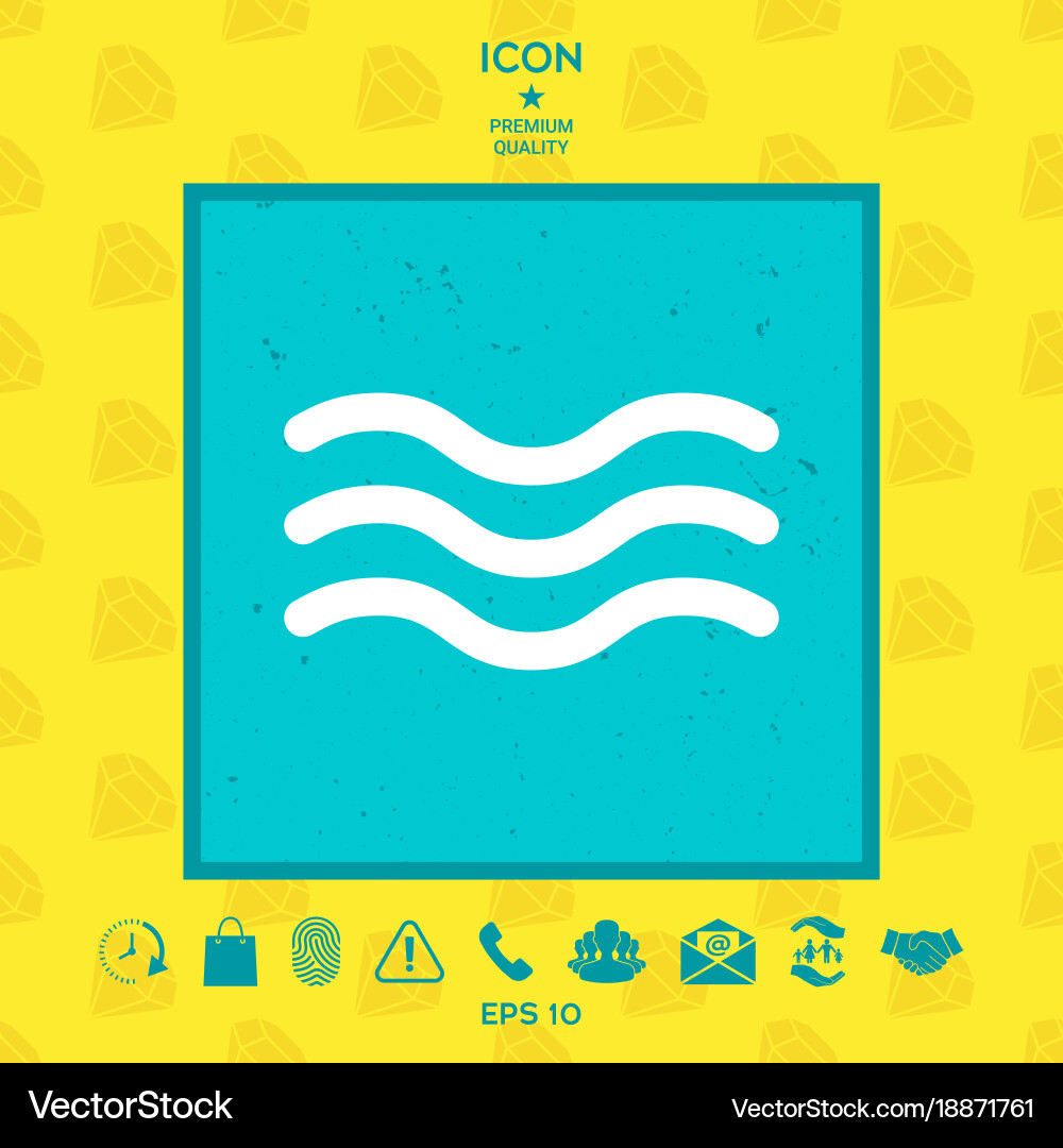 Wave icon Royalty Free Vector Image - VectorStock