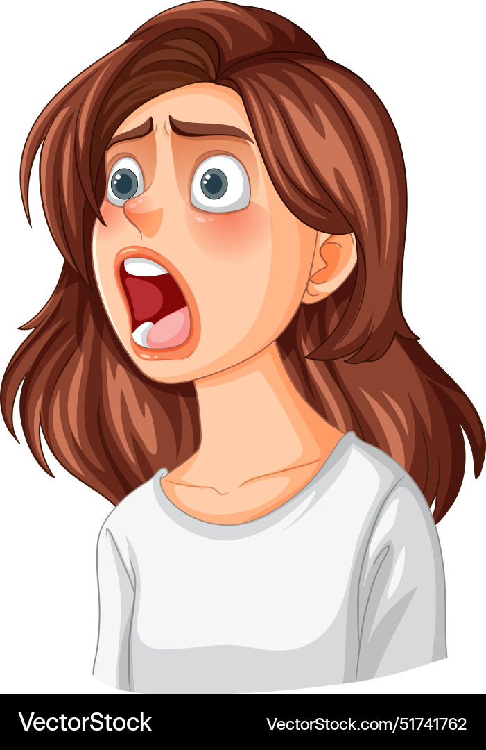 A woman expressing shock or surprise Royalty Free Vector