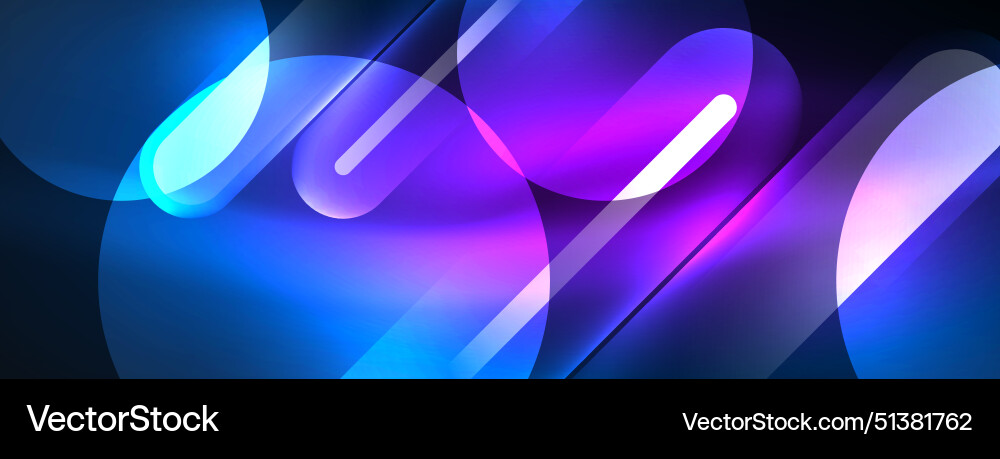 Abstract design pulsates with neon glowing light Vector Image