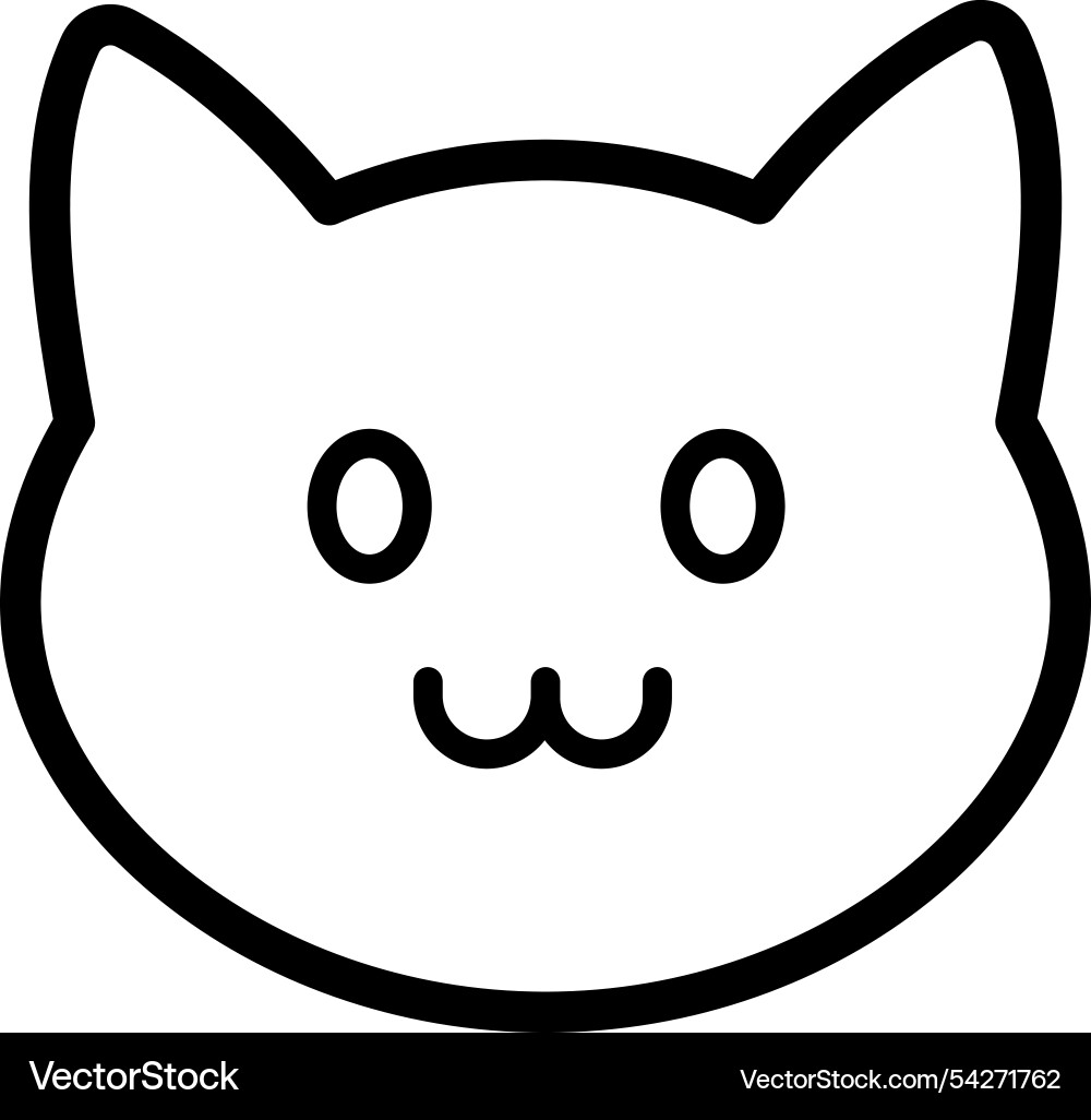 Cat head - icon Royalty Free Vector Image - VectorStock