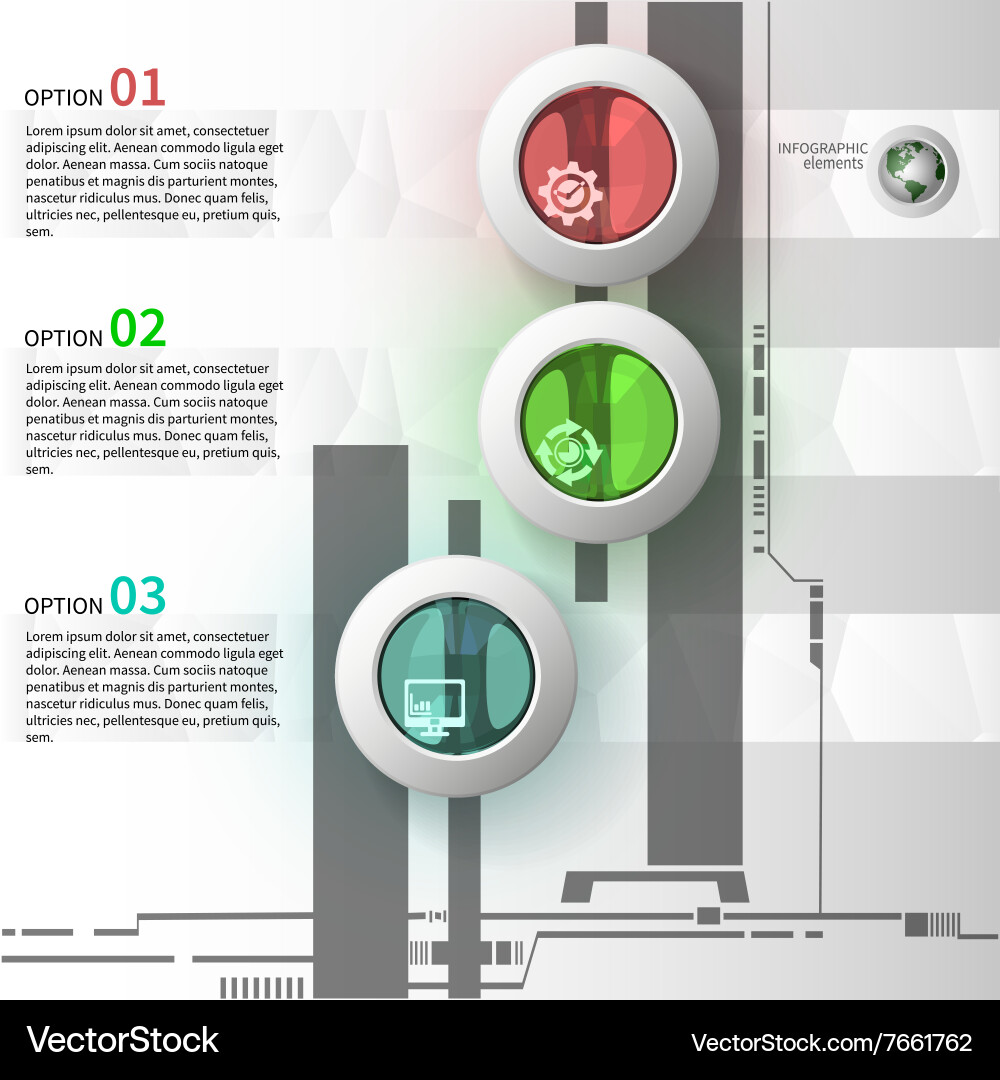 Colorful glass infographics Royalty Free Vector Image
