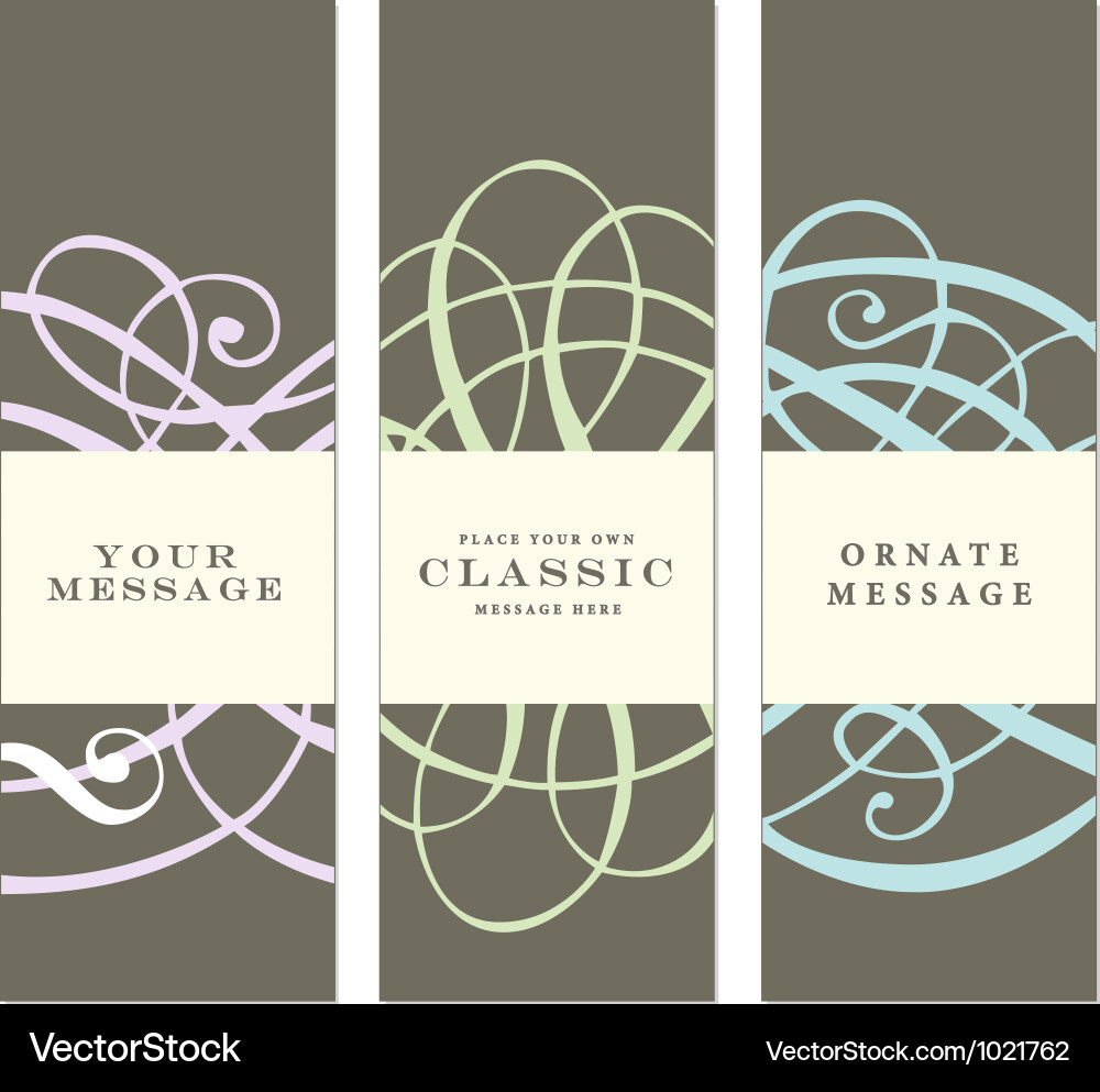 Elegant Vertical Labels Royalty Free Vector Image