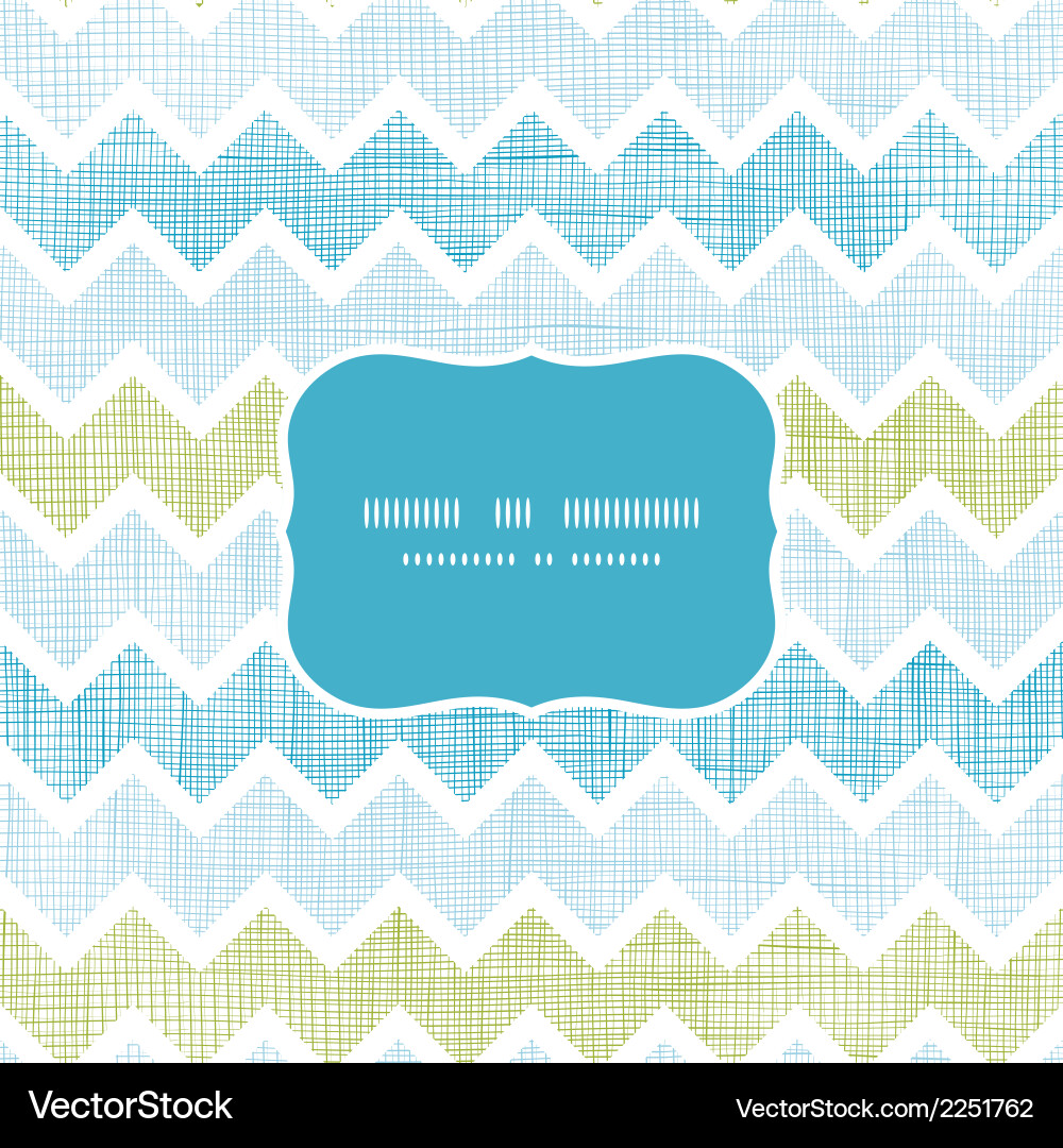 Fabric textured chevron stripes frame seamless Vector Image