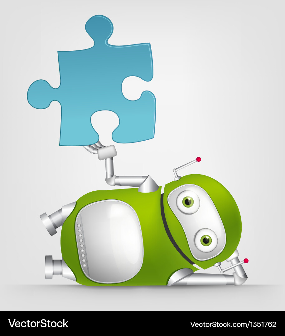 Green robot Royalty Free Vector Image - VectorStock